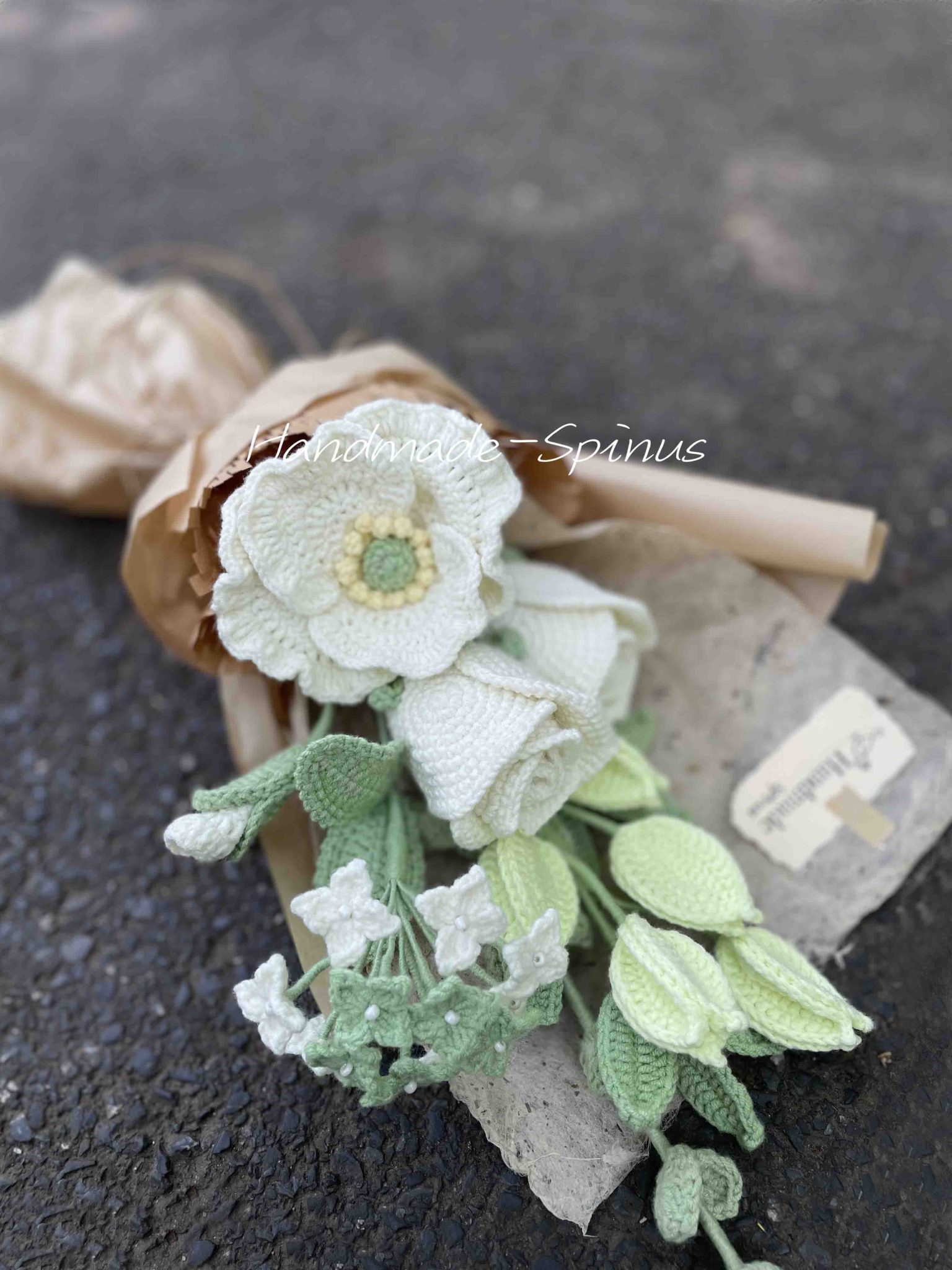 Creamy Yellow-Green Luan Tree Fruit Secret Crochet Knit Bouquet ...